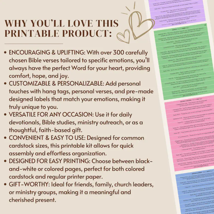 DIY Bible Verse Jar Printable, Color Coded Scripture Jar Printable Rea ...